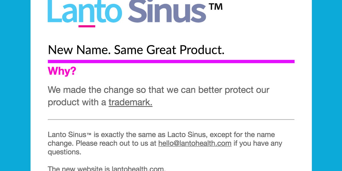 Now Lanto Sinus™ | Lanto Health